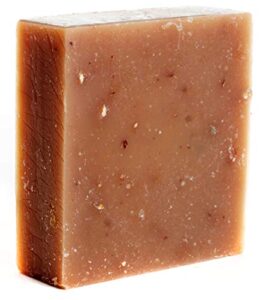 360feel oatmeal milk & castile handmade soap bar - warm inviting fragrance - exfoliant - essential oil natural soaps- great as anniversary wedding gifts christmas stocking stuffer honey, brown, 5 oz