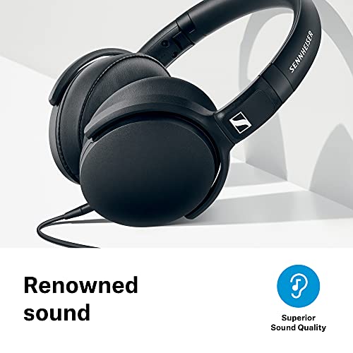 Sennheiser HD 400S Closed Back, Around Ear Headphone with One-Button Smart Remote on Detachable Cable,Black