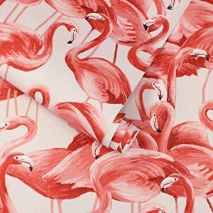 Tempaper Cheeky Pink Flamingo Removable Peel and Stick Wallpaper, 20.5 in X 16.5 ft, Made in the USA