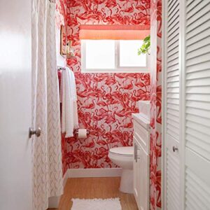 Tempaper Cheeky Pink Flamingo Removable Peel and Stick Wallpaper, 20.5 in X 16.5 ft, Made in the USA