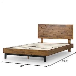 ZINUS Tricia Wood Platform Bed Frame with Adjustable Headboard / Wood Slat Support with No Box Spring Needed / Easy Assembly, Twin