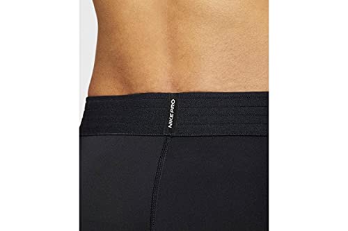 Nike Men's Shorts Pro (Medium, Black/White)