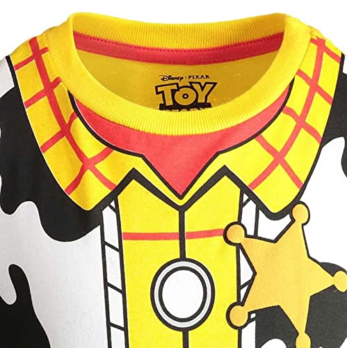 Disney Pixar Toy Story Buzz Lightyear Woody Rex Slinky Dog Little Boys 4 Pack T-Shirts Multi 6