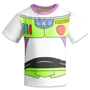 Disney Pixar Toy Story Buzz Lightyear Woody Rex Slinky Dog Little Boys 4 Pack T-Shirts Multi 6