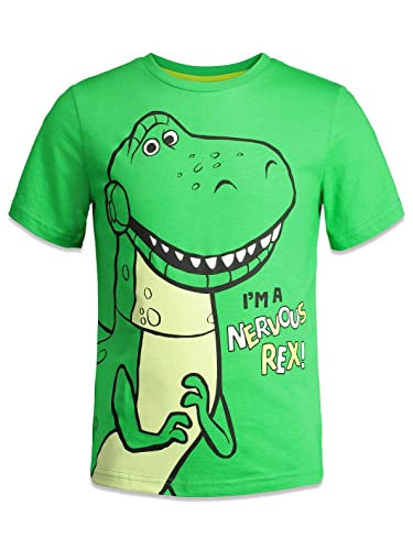 Disney Pixar Toy Story Buzz Lightyear Woody Rex Slinky Dog Little Boys 4 Pack T-Shirts Multi 6