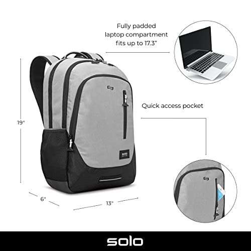 SOLO Varsity Laptop Backpack 15.6 inch Grey