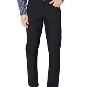 Amazon Essentials Men's Relaxed-Fit 5-Pocket Stretch Twill Pant, Black, 40W x 30L