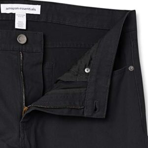 Amazon Essentials Men's Relaxed-Fit 5-Pocket Stretch Twill Pant, Black, 40W x 30L