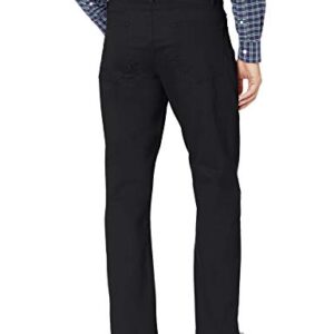 Amazon Essentials Men's Relaxed-Fit 5-Pocket Stretch Twill Pant, Black, 40W x 30L