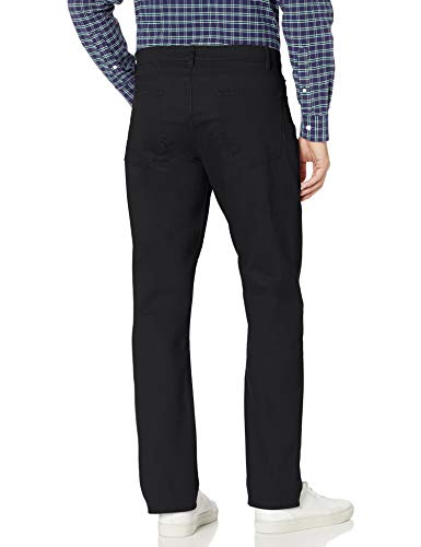 Amazon Essentials Men's Relaxed-Fit 5-Pocket Stretch Twill Pant, Black, 40W x 30L