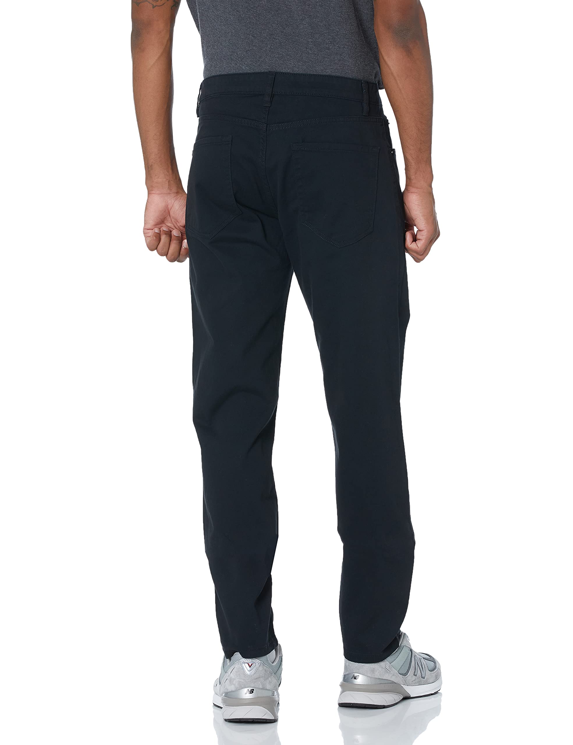 Amazon Essentials Men's Straight-Fit 5-Pocket Stretch Twill Pant, Black, 34W x 30L