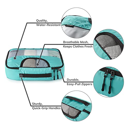 6 Set Packing Cubes for Suitcases, Travel Organizer Bags for Carry on Luggage, Veken Suitcase Organizer Bags Set for Travel Essentials Travel Accessories in 4 Sizes(Extra Large, Large, Medium, Small)