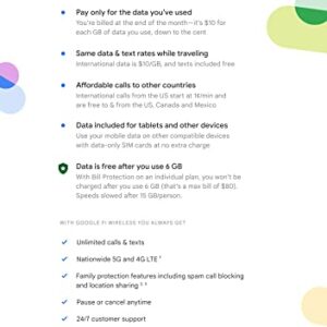 Google Fi Wireless SIM Kit Talk/Text/Data