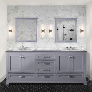 lexora dukes 80 in. w x 22 in. d dark grey double bath vanity