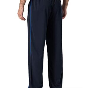 MAGNIVIT Men's Athletic-fit Run Sport Pant Training Fitness Trousers with Zippered Pockets Blue