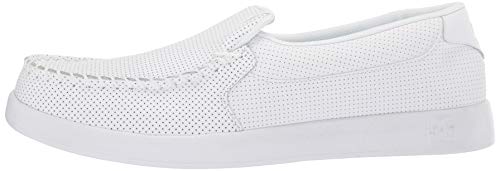 DC Men's Villain 2 Casual Slip On Skate Shoe Slipper, White, 13 D M US