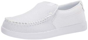 dc men's villain 2 casual slip on skate shoe slipper, white, 13 d m us