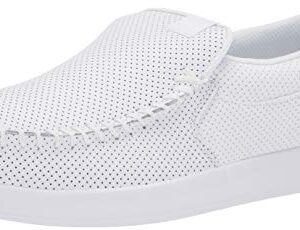 DC Men's Villain 2 Casual Slip On Skate Shoe Slipper, White, 13 D M US