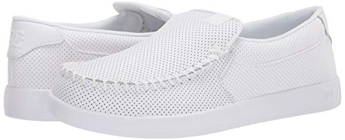 DC Men's Villain 2 Casual Slip On Skate Shoe Slipper, White, 13 D M US