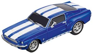 carrera 64146 ford mustang '67 racing blue go!!! analog slot car racing vehicle 1:43 scale