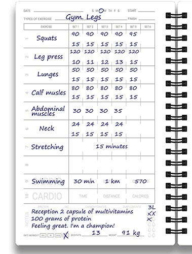 Undated Fitness Log Book & Workout Planner - Designed by Experts Gym Notebook, Workout Tracker, Exercise Journal for Men Women