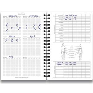 Undated Fitness Log Book & Workout Planner - Designed by Experts Gym Notebook, Workout Tracker, Exercise Journal for Men Women