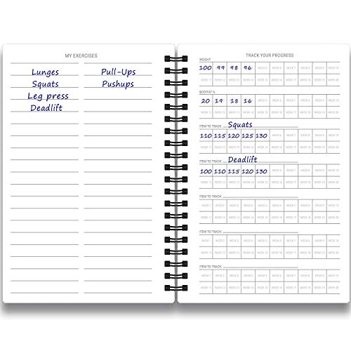 Undated Fitness Log Book & Workout Planner - Designed by Experts Gym Notebook, Workout Tracker, Exercise Journal for Men Women