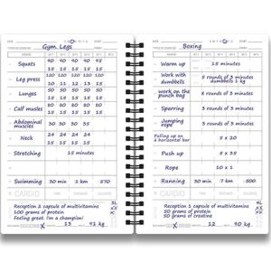 Undated Fitness Log Book & Workout Planner - Designed by Experts Gym Notebook, Workout Tracker, Exercise Journal for Men Women