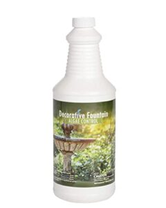 fountain algaecide and clarifier - 32oz - kills and inhibits all types of algae growth, formulated for small ponds and water features, treats up to 32,000 gallons