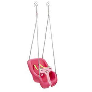 little tikes 2-in-1 snug 'n secure swing magenta