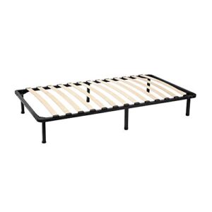 furinno angeland cannet metal platform bedframe, twin, black