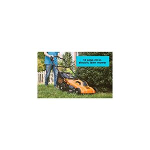 BLACK+DECKER Electric Lawn Mower, 13-Amp, Corded (BEMW213), 20", Orange