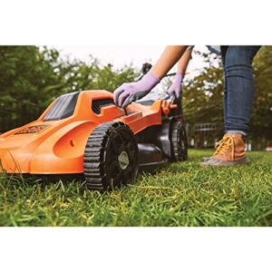 BLACK+DECKER Electric Lawn Mower, 13-Amp, Corded (BEMW213), 20", Orange