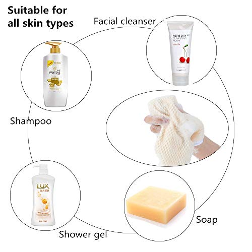 Exfoliating Face And Body Wash Cloths Towel With Exfoliating Gloves Towel Scrub Set Dual-Sided Soft-Weave Scrub Towel Cloth For Men And Women, Remove Dead Skin,Set Of 7