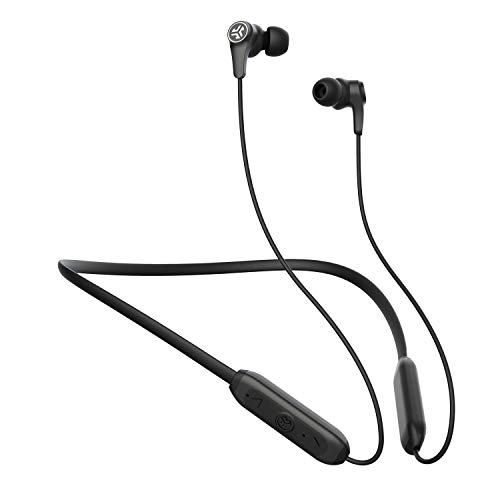 JLab JBuds Band Wireless Earbud Neckband Headset | Black | IP66 Sweatproof | Bluetooth 5 Connection | Built-in Microphone for Phone Calls | 3 EQ Sound Settings Signature, Balanced, Bass Boost