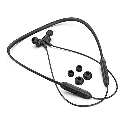 JLab JBuds Band Wireless Earbud Neckband Headset | Black | IP66 Sweatproof | Bluetooth 5 Connection | Built-in Microphone for Phone Calls | 3 EQ Sound Settings Signature, Balanced, Bass Boost