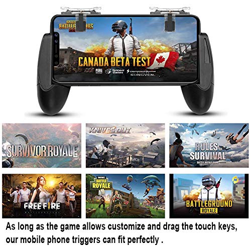 SONGVEN Mobile Game Controller Handle for Smartphone Gaming Trigger for PUBG/Rules of Survival Smartphone Game Controller Joystick for Android Smartphone Joypad (R8 Handle)