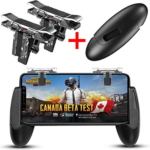 SONGVEN Mobile Game Controller Handle for Smartphone Gaming Trigger for PUBG/Rules of Survival Smartphone Game Controller Joystick for Android Smartphone Joypad (R8 Handle)