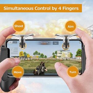 SONGVEN Mobile Game Controller Handle for Smartphone Gaming Trigger for PUBG/Rules of Survival Smartphone Game Controller Joystick for Android Smartphone Joypad (R8 Handle)