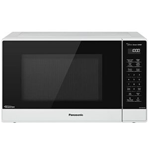 panasonic nn-sn65kw microwave oven with inverter technology, 1200w, 1.2 cu.ft. small genius sensor one-touch cooking, popcorn button, turbo defrost-nn-sn65kw-(white)