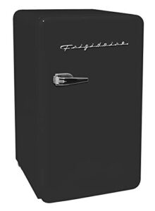 frigidaire efr372-black 3.2 cu ft black retro compact rounded corner premium mini fridge