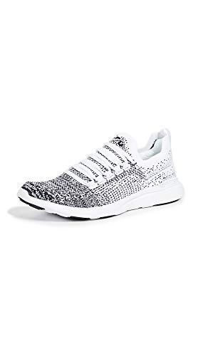 APL: Athletic Propulsion Labs Women's Techloom Breeze Sneakers, White/Black/Ombre, 10 Medium US