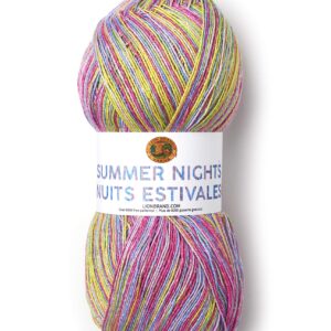 Lion Brand Yarn Summer Nights Bonus Bundle Yarn, Passion Fruit (1 skein/ball)