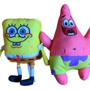 Spongebob 10 Inch and Patrick 11 Inch Stuffed Plush Doll Toy Set