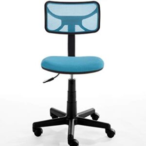 Urban Shop Swivel Mesh Desk Chair, Blue 20.86D x 22W x 33.46H in