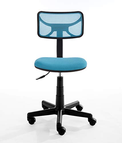 Urban Shop Swivel Mesh Desk Chair, Blue 20.86D x 22W x 33.46H in