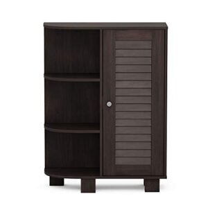 furinno indo storage shelf louver door cabinet, espresso