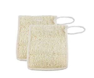 srivilize888 scrub soap bags natural organic 100% loofah fibres sponge scrubbing exfoliating soap pouch eco-friendly young smooth skin for bath shower (set of 2)