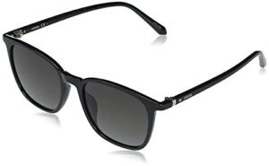 fossil men's male sunglass style fos 3091/s rectangular, black, 53mm, 19mm