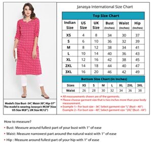 Janasya Indian Women's Tunic Tops Crepe Kurti Set for Women(SET044-KR-NP-XL) Yellow